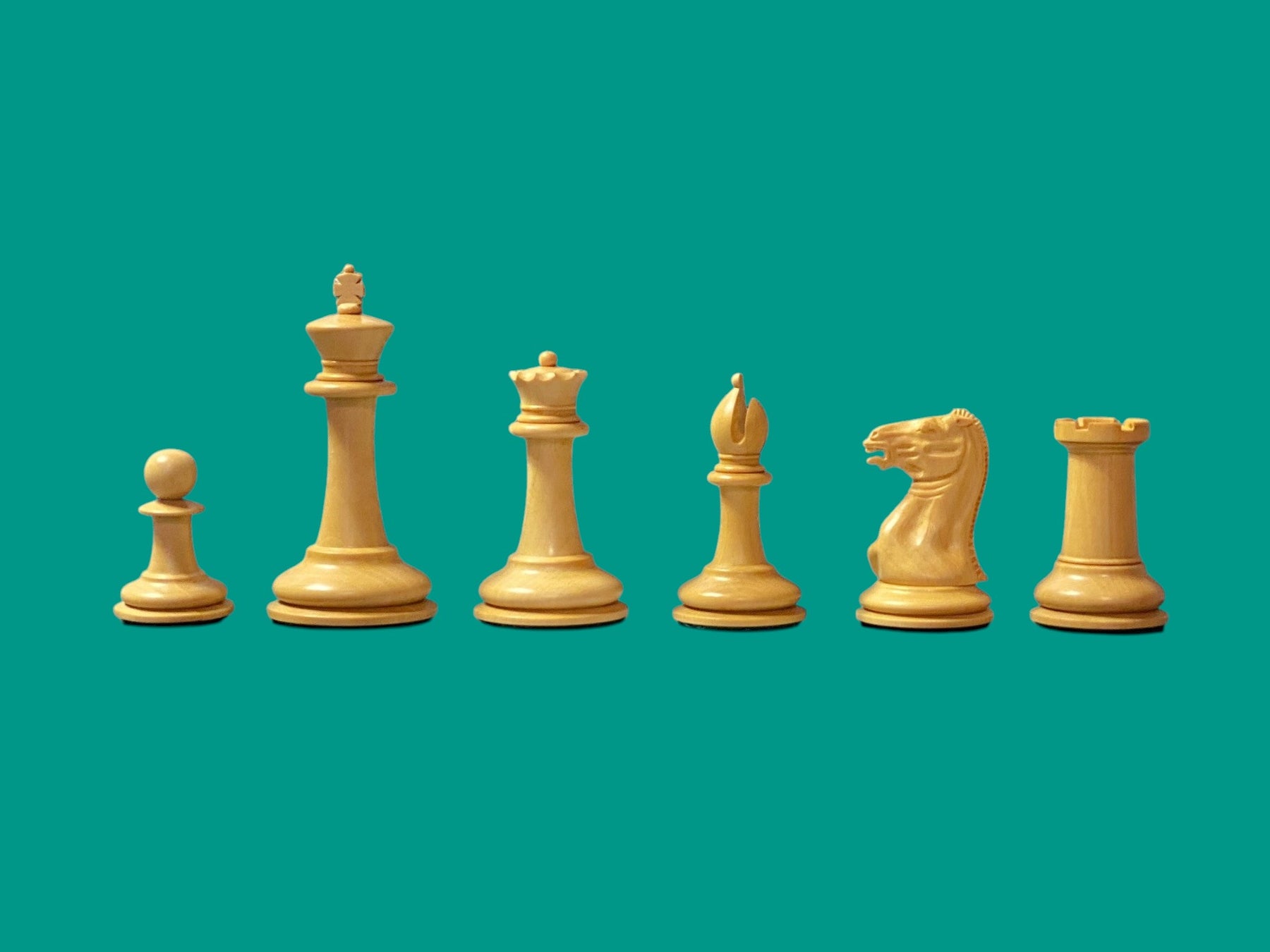 Cooke 3.5" Claret Boxwood Chess Set with Mahogany & Maple Deluxe Board ...