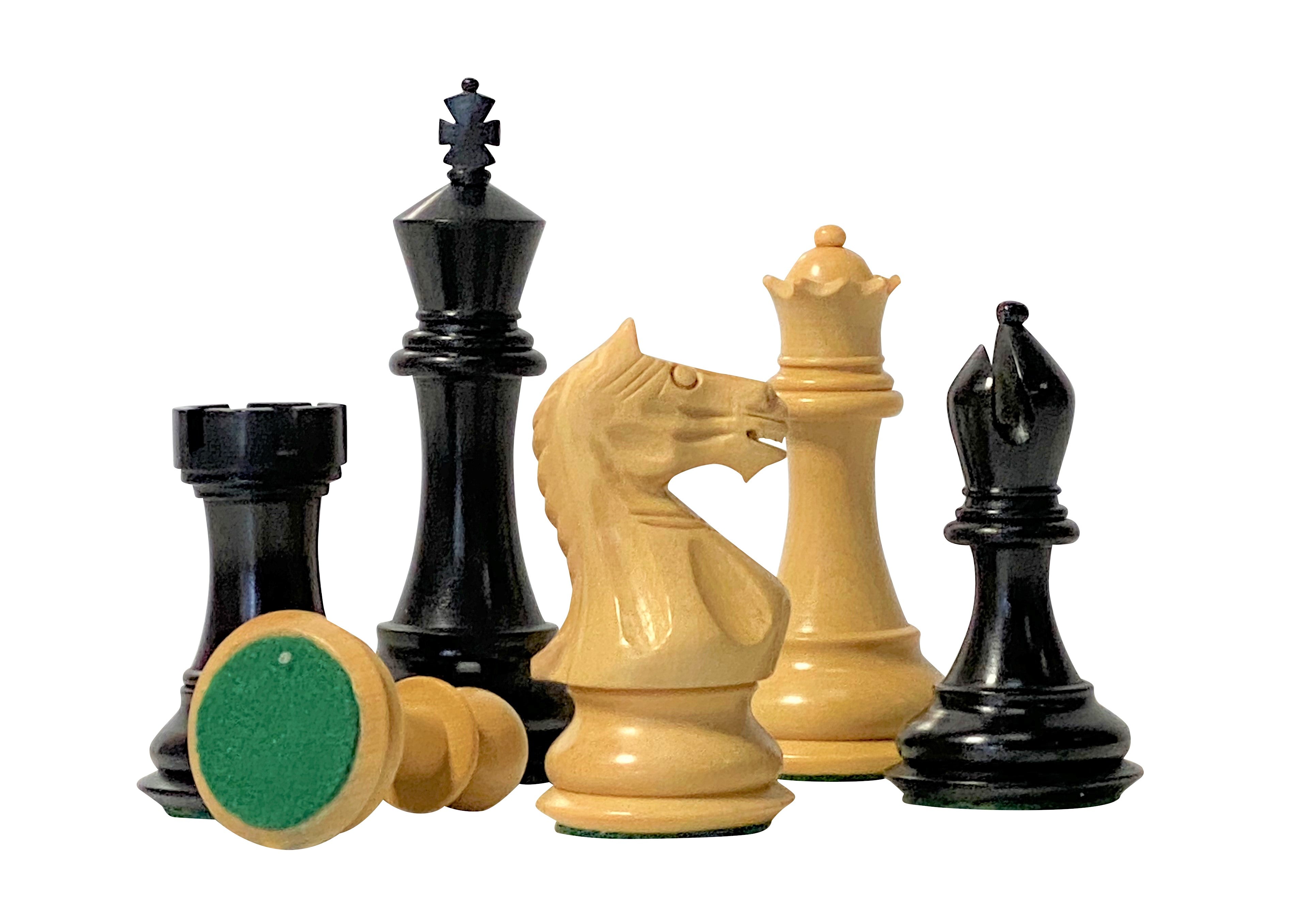 3.5" Black Queens Gambit Chess Pieces – Official Staunton